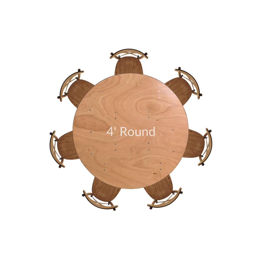 Round Trestle Table – Wharfeside Hire