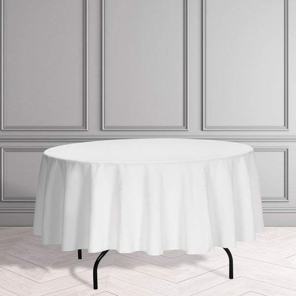 4ft Round White Table Linen – Wharfeside Hire