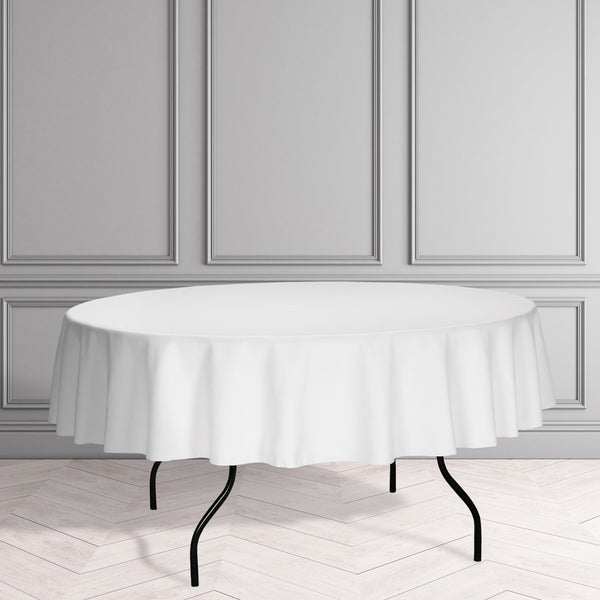 5ft Round White Table Linen – Wharfeside Hire