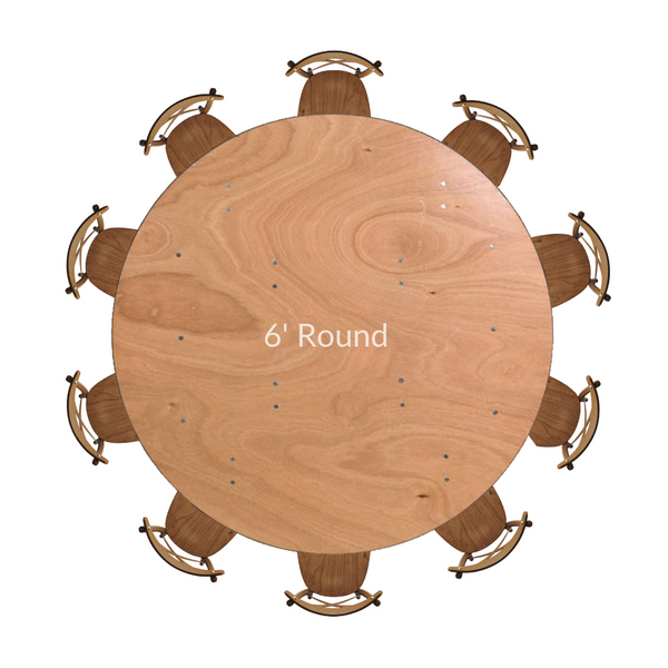6ft Round Table – Wharfeside Hire