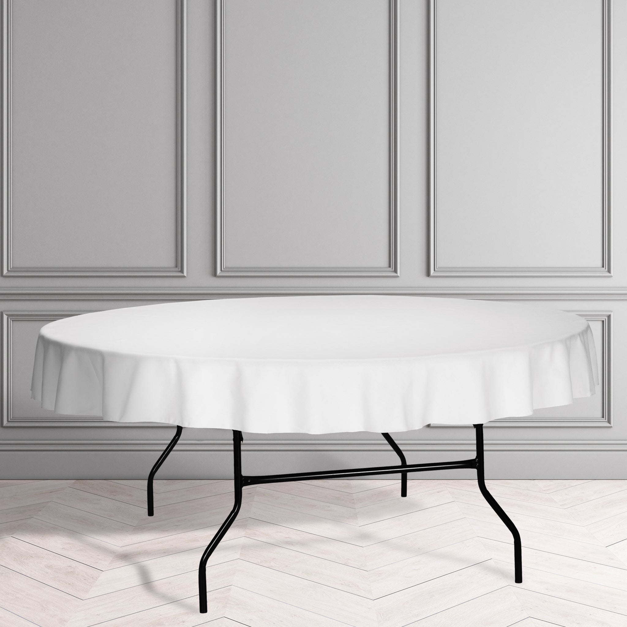 6ft Round White Table Linen – Wharfeside Hire
